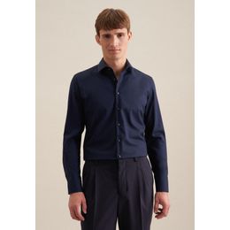 Seidensticker Herren Businesshemd "Schwarze Rose", blau, Gr. 40, unifarben, 100% Baumwolle, Hemden, Slim 1/1 Extra lang Kentkragen Uni