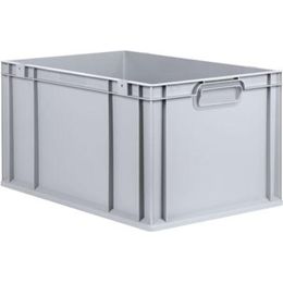 Sch&auml;fer Shop Sch&auml;fer Shop Pure Eurobox Serie Economy, Griffe geschlossen, Kunststoff, B 600 x T 400 x H 320 mm, 65 l, grau