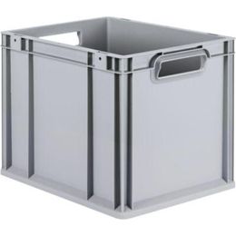 Sch&auml;fer Shop Sch&auml;fer Shop Pure Eurobox Serie Economy, Griffe offen, Kunststoff, B 400 x T 300 x H 320 mm, 30 l, grau