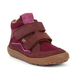 froddo Kinder Barfu&szlig;schuh "BAREFOOT TEX WOOL", Gr. 34, rot, Textil, Veloursleder, Schuhe, Boots, Sneaker, Trekkingschuh mit TEX-Membrane