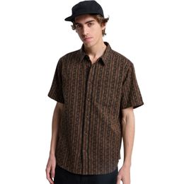 Quiksilver Herren Kurzarmhemd "Horizons", braun, Gr. XS, Obermaterial: 100% Baumwolle., Hemden