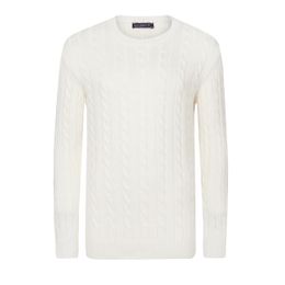 FELIX HARDY Herren Rundhalspullover "MANUEL", wei&szlig;, Gr. XXL, 70% Baumwolle, 30% Polyacryl, Pullover