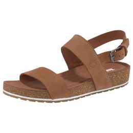 Timberland Damen Sandale "Malibu Waves 2Band Sandal", Gr. 38, braun, Leder, Schuhe