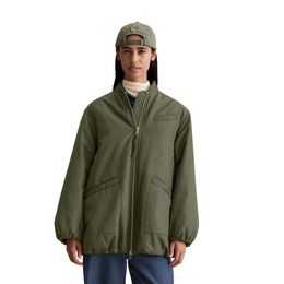 Marc O'Polo Damen Kurzmantel "aus recyceltem Polyester", gr&uuml;n, Gr. XS, MARC O'POLO DENIM, unifarben, Obermaterial: 100% Polyester, M&auml;ntel