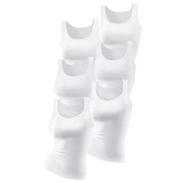 Damen Achselhemd, PETITE FLEUR BY LASCANA, Gr. 50, wei&szlig;, Feinripp, Obermaterial: 100% Baumwolle, unifarben, Unterhemden, aus reiner Baumwolle,