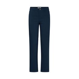 oxmo Damen Chinohose "Chinohose OXKeily Straight Leg", blau, Gr. 42, Obermaterial: 75% Viskose CV. 21% Nylon NY. 4% Elasthan EL., Hosen