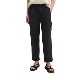 Marc O'Polo MARC O'POLO Damen Chinohose "aus Schurwolle-Stretch-Mix", schwarz, Gr. 42, unifarben, Obermaterial: 53% Polyester, 43% Wolle (Schafwolle), 4%