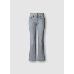 Pepe Jeans Damen 5-Pocket-Jeans "FLARE JEANS MW VENUS", grau, Gr. 32, Denim/Jeans, Obermaterial: 99% Baumwolle, 1% Elasthan, Jeans, im Flared Fit