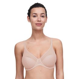 Chantelle Damen B&uuml;gel-BH "NORAH CHIC", Gr. 80, beige, Obermaterial: 75% Polyamid, 25% Elasthan, BHs, T&uuml;ll, blickdichtes Gewebe