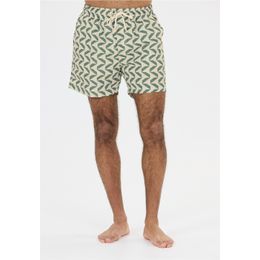 NOU Herren Badeshorts "Marcial", gr&uuml;n, Gr. XXL, bedruckt, 100% Polyester, Badehosen, mit Quick Dry-Funktion