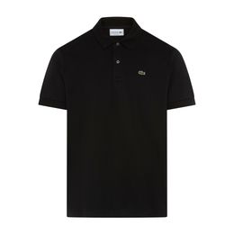 Lacoste Herren Poloshirt, schwarz, Gr. 6, unifarben, Jersey, Obermaterial: 100% Baumwolle, Shirts, Polokragen, Jersey-Qualit&auml;t, gesticktes Krokodil