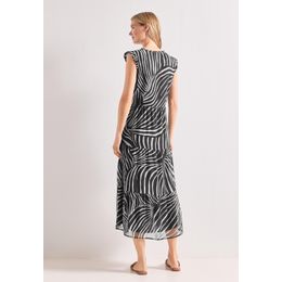 Street One Damen Maxikleidschwarz, Gr. 44, gemustert, Stoff, Obermaterial: 100% Polyester. Unterkleid: 100% Modal, Kleider, mit allover Print