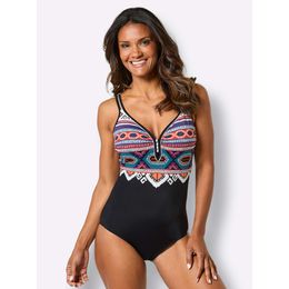 Sunflair Damen Badeanzugschwarz, bedruckt, Gr. 42, Elasthan, Polyamid, Badeanz&uuml;ge