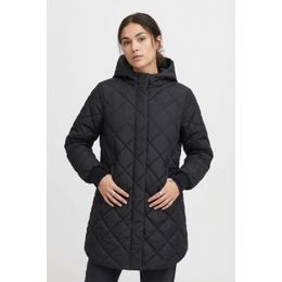 Only Damen Steppmantel "ONLJULIET QUILTED HOOD ZIP COAT OTW NOOS", schwarz, Gr. M, unifarben, Steppware, Obermaterial: 100% Polyester, M&auml;ntel,