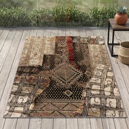 Teppich Gino Falcone, B:80cm H:5mm L:165cm, bunt, Kunstfaser, Wohnzimmer, Teppiche, "Outdoor-Africa 37", Flachgewebe, In- und Outdoor geeignet,