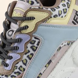 Buffalo Damen Plateausneaker "CLD CHAI", Gr. 38leo multi, Lederimitat, Textil, Velourslederimitat, kontrastfarbene Details, Schuhe, High Top Sneaker,