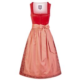 Spieth & Wensky SPIETH & WENSKY Damen Dirndl "Gloria", rot, festlich, Gr. 40, gebl&uuml;mt, Obermaterial: 100% Polyester PES. Futter: 70% Polyester PES. 30% Viskose CV.
