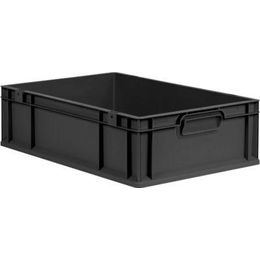 Sch&auml;fer Shop Sch&auml;fer Shop Pure Eurobox Serie Economy, Griffe geschlossen, recycelter Kunststoff, B 600 x T 400 x H 170 mm, 34 l, anthrazit