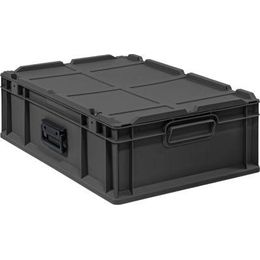 Sch&auml;fer Shop Sch&auml;fer Shop Pure Eurokoffer Portable Serie Economy, geschlossen, mit Deckel, Kunststoff, B 600 x T 400 x H 185 mm, 34 l, anthrazit