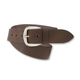 Bernd G&ouml;tz BERND G&Ouml;TZ Herren Lederg&uuml;rtel "Lederg&uuml;rtel mit silberfarbener Schlie&szlig;e", braun, Gr. 90, Rindsleder, G&uuml;rtel