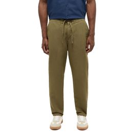 Mustang Herren 5-Pocket-Hose "Herren Style Milano Linen Jogger"6358 olivgr&uuml;n, Gr. 32, unifarben, Twill, 70% Baumwolle, 30% Leinen, Hosen