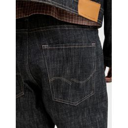 Jack & Jones JACK & JONES Herren Relax-fit-Jeans "JJIALEX mit cleanem Look und Taschenvielfalt"schwarz rinse washed, Gr. 32, Abriebeffekte, Denim/Jeans,