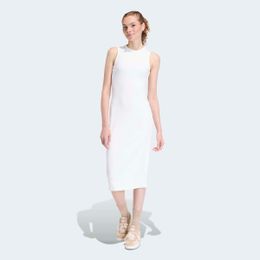 Damen Shirtkleid "W ALL SZN RB DR", wei&szlig;, Gr. S, adidas Sportswear, Obermaterial: 48% Baumwolle, 43% Polyamid, 9% Elasthan, Kleider, f&uuml;r Erwachsene