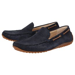 Sioux Herren Slipper "Callimo", Gr. 44,5, blau, Obermaterial: 50% Kalbsveloursleder CAVL. 50% Kalbsnappaleder CANA. 100% Gummi rubber., Schuhe