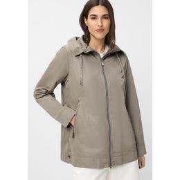 Fuchs & Schmitt FUCHS SCHMITT Damen Outdoorjacke "Cityjacke", beige, Gr. 42, unifarben, Web, Obermaterial: 100% Polyester, Jacken, &Uuml;bergangsjacke mit sportiver Kapuze