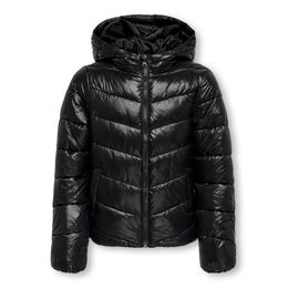 KIDS Only M&auml;dchen Steppjacke "KOGKAJSA LIGHTWEIGHT QUILT HOOD JKT OTW", schwarz, Gr. 128, unifarben, Web, Obermaterial: 100% Nylon, Jacken, mit Kapuze