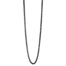 Adelia&acute;s ADELIA ́S Damen Kette ohne Anh&auml;nger "Halskette &ndash; Erbskette aus Edelstahl", 40, Edelstahl, schwarz, Edelstahl, Halsketten, Ein Geschenk, das Freude
