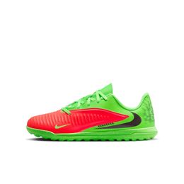 Nike M&auml;dchen Fu&szlig;ballschuh "JR PHANTOM 6 LOW CLUB TF EH", Gr. 36hot punch, schwarz, gr&uuml;n strike, Synthetik, Schuhe, f&uuml;r synthetische Hartpl&auml;tze,