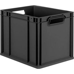 Sch&auml;fer Shop Sch&auml;fer Shop Pure Eurobox Serie Economy, Griffe offen, recycelter Kunststoff, B 400 x T 300 x H 320 mm, 30 l, anthrazit