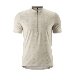 Gonso Herren Radtrikot "Adventure Jersey Halfzip M", grau, Gr. S, 88% Polyester (recycelt), 12% Elasthan, Trikots, Herren Fahrradtrikot kurzarm,