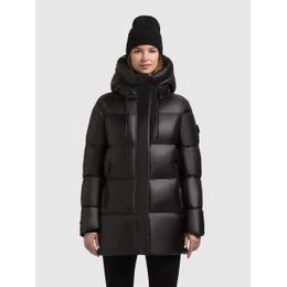 Khujo Damen Steppjacke "DROWN SHINY", schwarz, Gr. L, unifarben, Steppware, Obermaterial: 100% Polyester. Futter: 100% Nylon. Wattierung: 100%