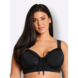 sheego Damen B&uuml;gel-Bikini-Top, schwarz, Gr. 56, Elasthan, Polyamid, Bikini-Oberteile