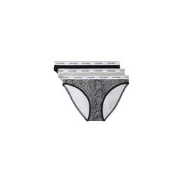 Damen Bikinislip "BIKINI 3PK", Calvin Klein Underwear, Gr. XS, schwarz-wei&szlig;, Jersey, Obermaterial: 90% Baumwolle, 10% Elasthan, Unterhosen,