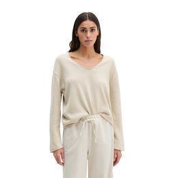 Marc O'Polo MARC O'POLO Damen Strickpullover "aus Organic Cotton-Leinen-Mix", beige, Gr. XXS, unifarben, Obermaterial: 52% Baumwolle, 48% Leinen, Pullover