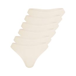 Nina von C. Damen Jazz-Pants Slips "6er Pack Jazzpant Secret", Gr. 36, beige, Obermaterial: 95% Polyamid PA. 5% Elasthan EL., Unterhosen