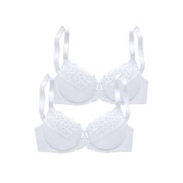 PETITE FLEUR BY LASCANA B&uuml;gel-BH 2xwei&szlig; Gr. 105C. Mit B&uuml;gel