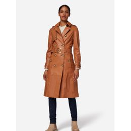 RICANO Damen Trenchcoat "Mantel Gloria", braun, Gr. XXXL, Obermaterial: 100% Lammnappaleder LANA. Futter: 100% Polyester PES., M&auml;ntel, Handgefertigt