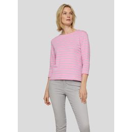 Rabe Damen Print-Shirt "T-Shirt", pink, Gr. 48, gestreift, 52% Baumwolle, 28% Polyester, 20% Viskose, Shirts