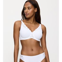 Triumph Damen B&uuml;gel-BH "Amourette W01", Gr. 95, wei&szlig;, Microtouch, Obermaterial: 68% Polyamid, 32% Elasthan, BHs, verkleinert die Brust optisch um
