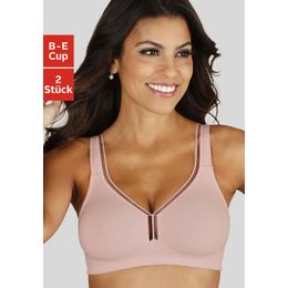 Damen T-Shirt-BH, PETITE FLEUR BY LASCANA, Gr. 75, rosa, Jersey, Obermaterial: 93% Baumwolle, 7% Elasthan, BHs, ohne B&uuml;gel aus Baumwolle &ndash; auch ideal