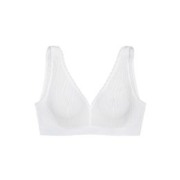 Vivance Damen Entlastungs-BH "Bralette-BH, BH ohne B&uuml;gel", Gr. 80wei&szlig;, Spitze, Obermaterial: 55% Polyamid, 26% Baumwolle, 19% Elasthan, BHs, aus