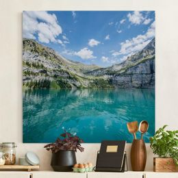 Bilderwelten Akustikbild Traumhafter Bergsee