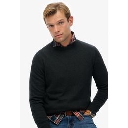 Superdry Herren Strickpullover "ESSENTIALS COTTON JUMPER"charcoal marl, Gr. XXL, meliert, Strick, Obermaterial: 100% Baumwolle, Pullover, aus