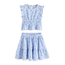 next Set 'Co-Ord' M&auml;dchen Gr&ouml;&szlig;e 104 blau / hellblau / wei&szlig;