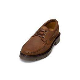 Marc O'Polo MARC O'POLO Herren Bootsschuh "aus ge&ouml;ltem Veloursleder", Gr. 40, braun, Obermaterial: 100% Leder, unifarben, Schuhe
