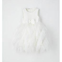 sarabanda M&auml;dchen Sommerkleid "BABY GIRL SUMMER DRESS"sanftes wei&szlig;, Gr. 122, 100% Polyester, Kleider